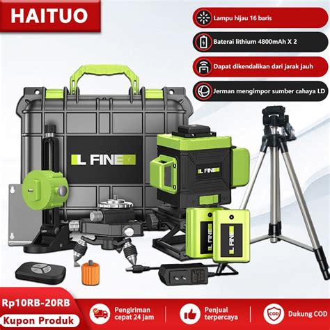 Jual Laser Level 16 Lines Line Set 4d Tingkat Laser Tingkat Mesin Self