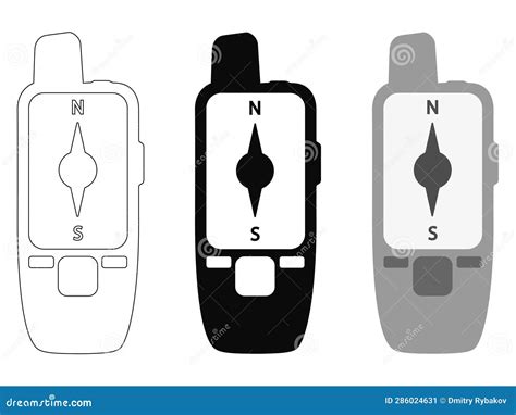 Illustration Of A Travel Gps Navigator Electronic Device Stock Vector
