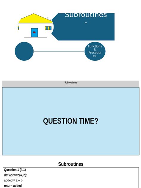 Read And Answer Subroutine Python Pdf Parameter Computer Programming Computer Programming