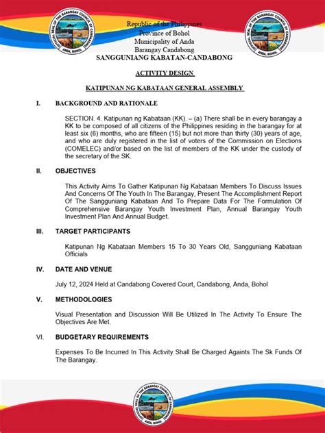 Activity Design Kk Assembly Pdf