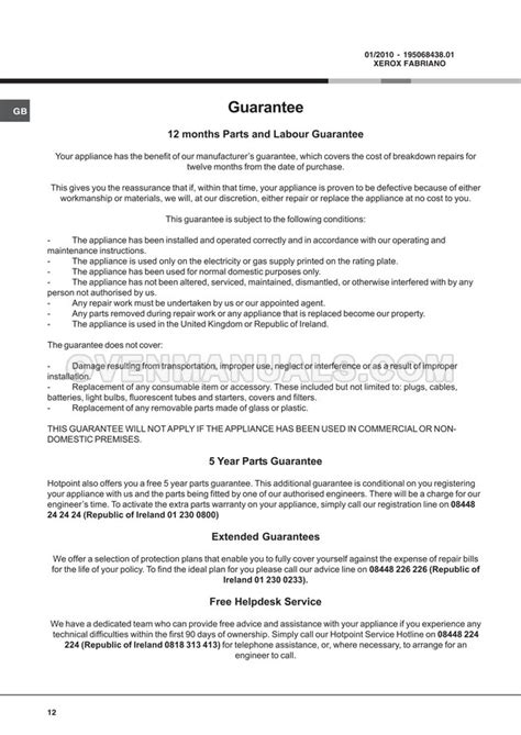 Hotpoint Sy36x Oven Operating Instructions