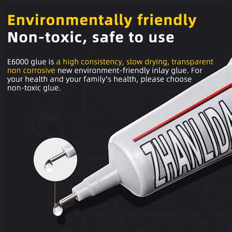 Zhanlida 모바일 주얼리용 접촉 접착제 모조 다이아몬드 크리스탈 원단 섬유 어플리케이터 팁 포함 E6000 25ml 50ml 110ml 사무실 접착제 및 테이프