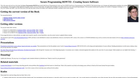 Secure Programming Howto Creating Secure Software Online Playground
