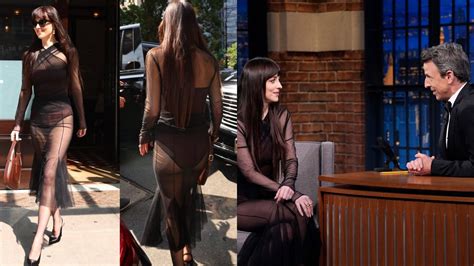 Dakota Johnsons Sexy Sheer Look Dubbed The 2025 Revenge Dress By