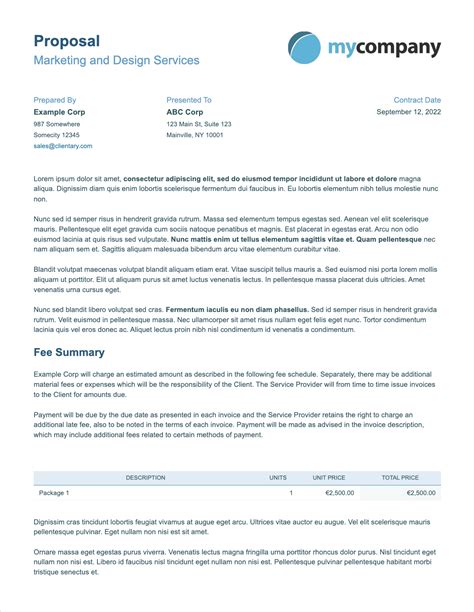 Free Proposal Templates Customizable With Html And Css Download