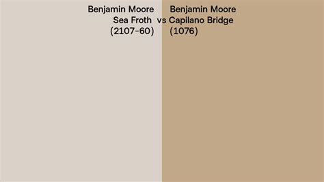 Benjamin Moore Sea Froth Vs Capilano Bridge Side By Side Comparison
