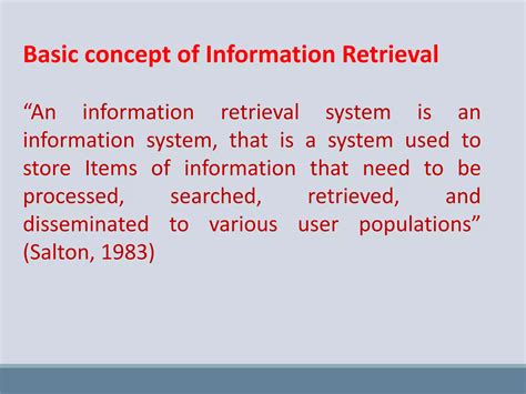 Information Storage And Retrieval System Isrs Pptx Search Internet