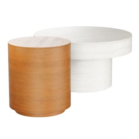 Round Pedestal Coffee Table Volume Side Table 3d Model For Vray