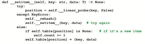 week 7 hash tables linear probing flashcards quizlet