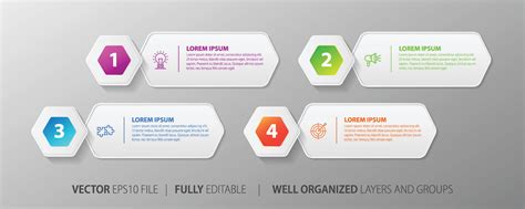 Four Numbered Rectangular Frames Placed In Horizontal Row Concept Of 4 Stages Of Marketing