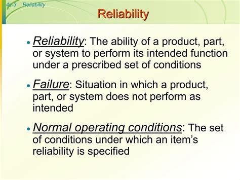 Operation Management Chap004 Reliabilityppt