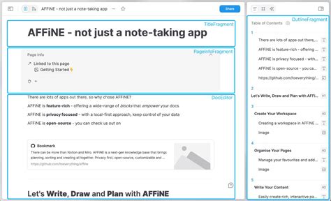 Outline Panel BlockSuite