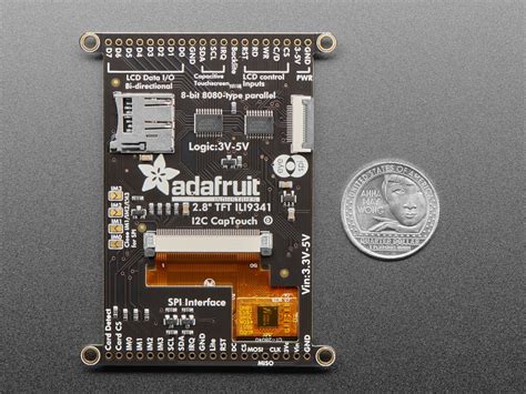 2 8 Tft Lcd With Cap Touch Breakout Board W Microsd Socket [eyespi Connector] Id 2090