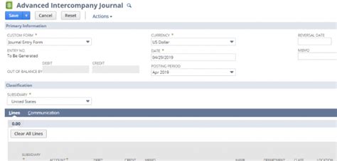 Netsuites Advanced Intercompany Journal Entry