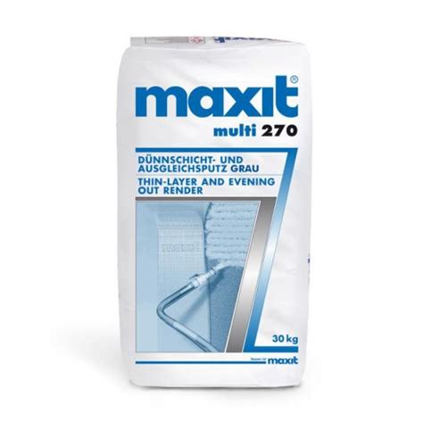 Maxit multi 270 Dünnschicht- und Ausgleichsputz grau - 30 Kg ...