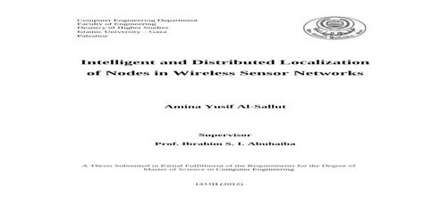 Pdf Distributed Som Based Localization Algorithm In سلايتدزلشسةةش
