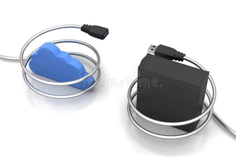 Cloud Connected With Server Stock Illustration Illustration Of Computer Computing 52219862