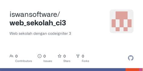 Github Iswansoftwarewebsekolahci3 Web Sekolah Dengan Codeigniter 3