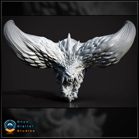 Nergigante Wall Mounted Head Stl 3d Printable Monster Hunter Trophy Etsy