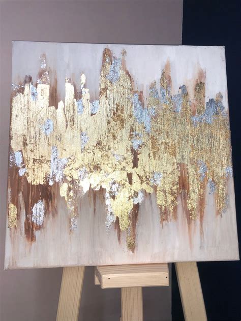 Картина абстракция Акрил Поталь Текстурная паста в интернет магазине на Ярмарке Мастеров