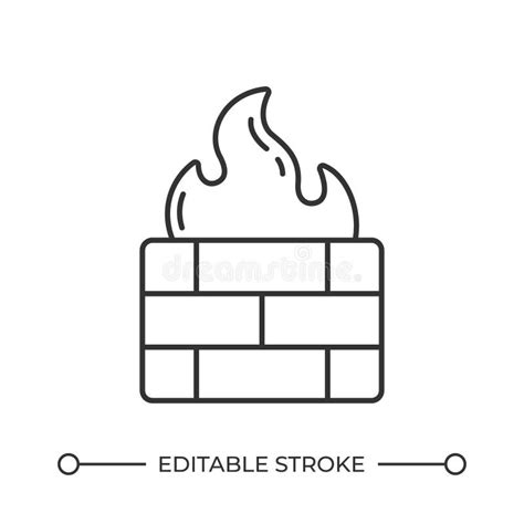 Firewall Line Icon Stock Illustration Illustration Of Sign 373996009