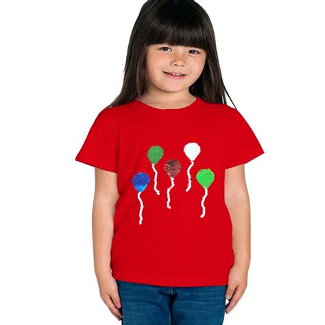 Nn Girls Sequin Balloons Red Top 11277 Brandsxpress