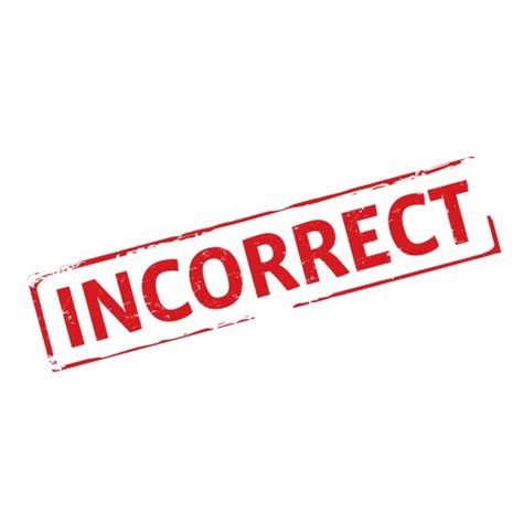 Red Stamp Incorrect Royalty Free Vector Image Vectorstock
