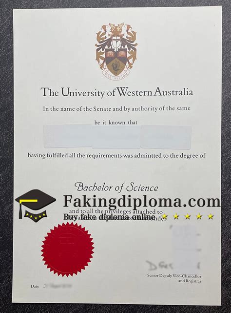 Premium Quality University Of Western Australia Fake Diplomas For Sale