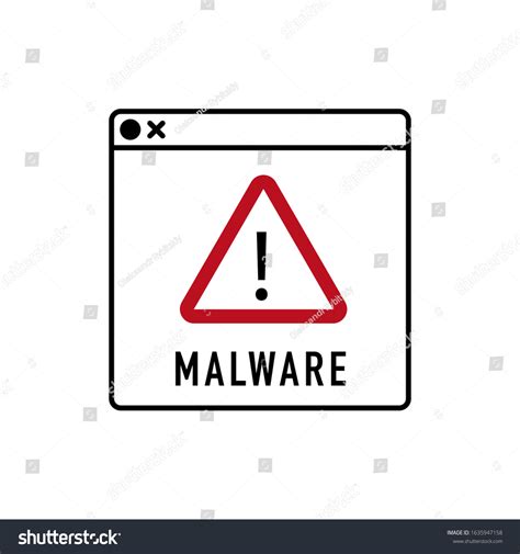 Program Code Warning Detected Malware Script Stock Vector Royalty Free