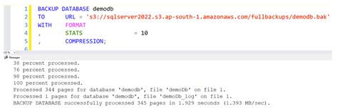 sql server 에서 aws s3에 직접 백업하기