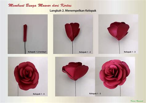 Membuat Bunga Mawar Dari Kertas