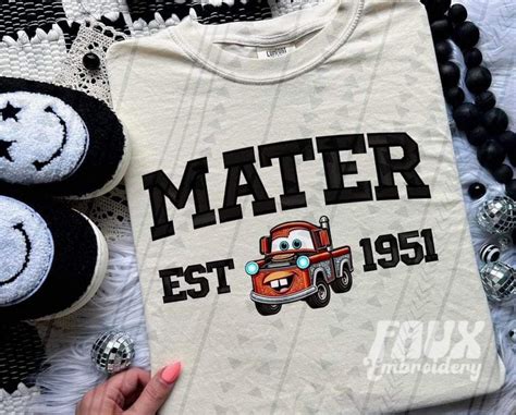 Mate Est 1951 Faux Embroidery Transfer Sassy Sublimation And Screen Prints
