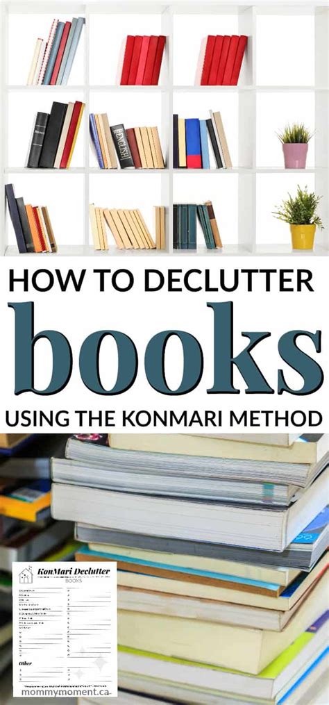 how to declutter books using the konmari method mommy moment