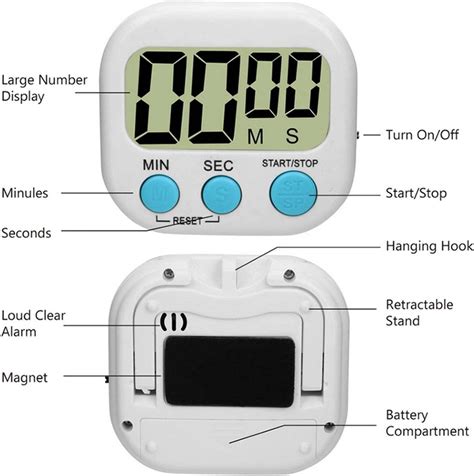 Buy NC LED Counter Display Alarm Clock Manual Electronic Countdown Movement Magnetic Digital