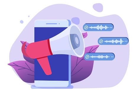 Premium Vector Voice Messages Event Notification