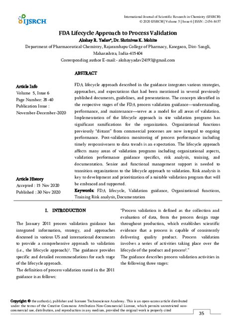 pdf fda lifecycle approach to process validation