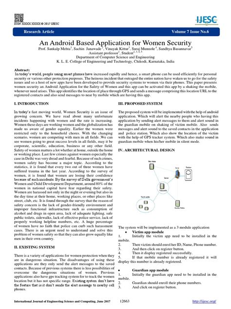 An Android Based Application For Women Security Pdf Use Case