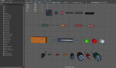 Electronic Components 3d Model Turbosquid 1501860