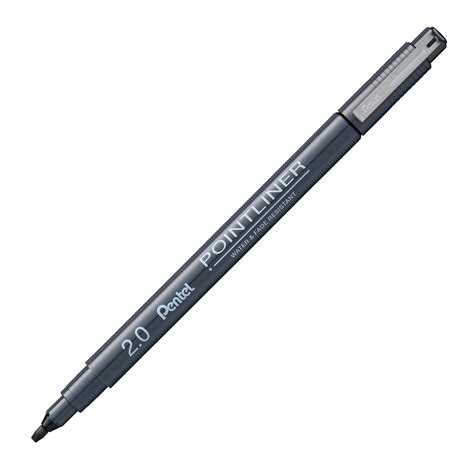 Pentel Arts Pointliner Wide Tip Calligraphy Pen 20mm Black Ink