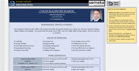 Resume Excel Template Free Cv Formats In Excel