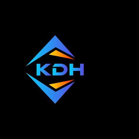 Kdh Abstract Technology Logo Design On Black Background Kdh Creative