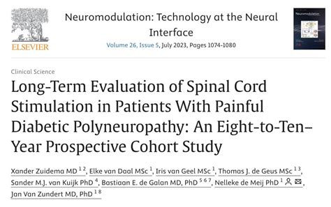 International Neuromodulation Society On Linkedin Long Term Evaluation Of Spinal Cord