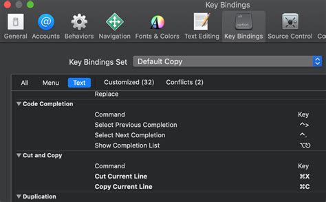 Macos Xcode How To Use Cmd X To Either Cut The Current Line If