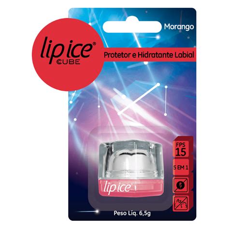 Protetor Labial Lip Ice Cube Morango Fps15 Rohto Mentholatum