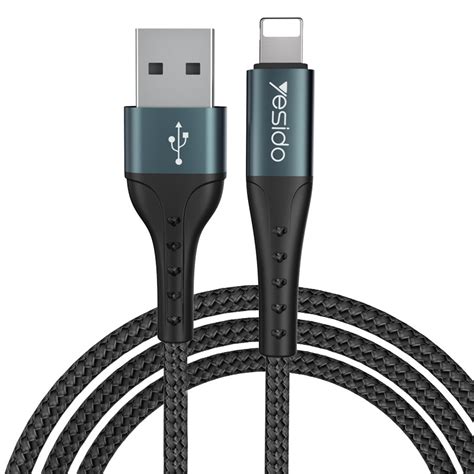 Mobile Direct Australia Yesido Fast Charging Cable 2m 2 4a Nylon Braid Lightning Ca63l