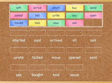 Adults 15 Hrs Beginners Regular And Irregular Verbs Match Up