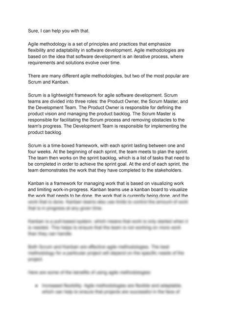 SOLUTION Agile Methodology Scrum Kanban Studypool