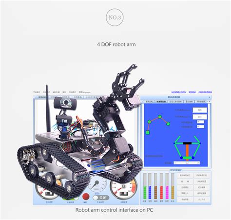 xiao r diy wifi video smart robot tank car for 51 duino with camera ptz sale