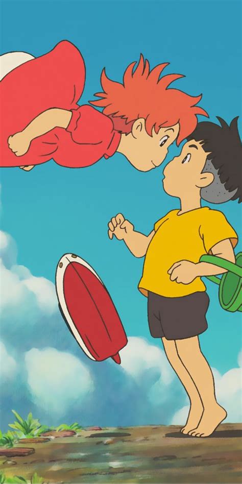 Обои на рабочий стол Аниме Рыбка Поньо На Утёсе 822041 для ПК