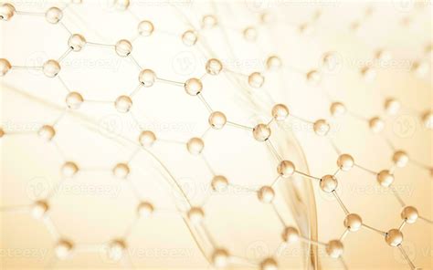 Molecule Structure With Hexagonal Shape D Rendering Stock Photo At Vecteezy